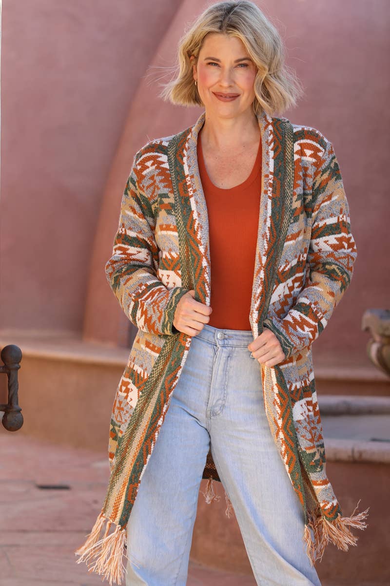 Aztec Fringe Cardigan – Pauli's Place Boutique